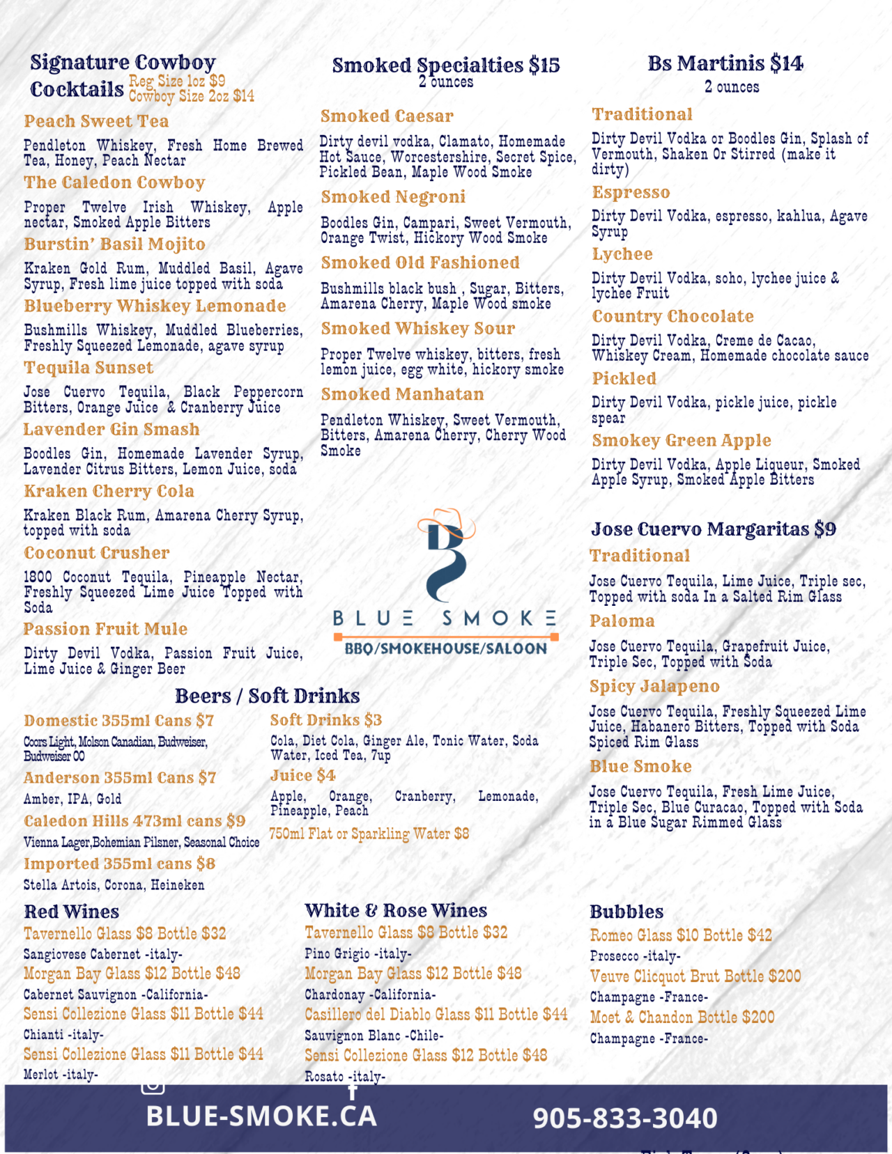 Mezes Menu - Blue Smoke Restaurant