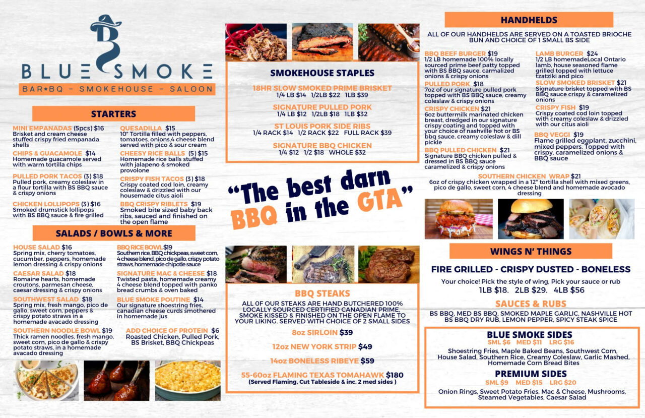 Mezes Menu - Blue Smoke Restaurant
