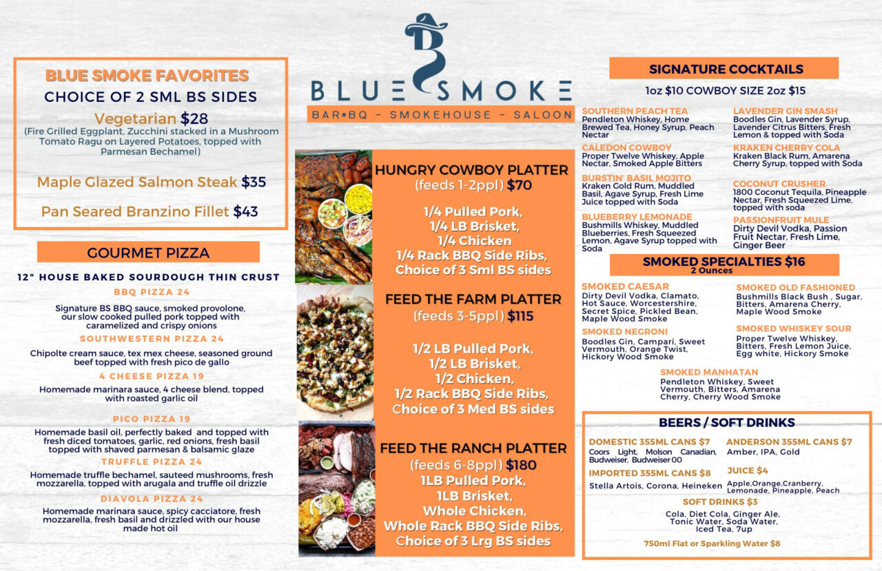 Mezes Menu - Blue Smoke Restaurant